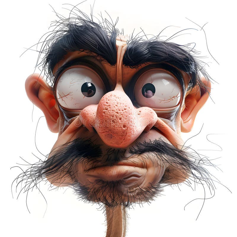 Whimsical Cartoon Character Stands Alone, Showcasing an Array of ...