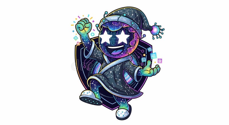 Cyberpunk Dreamwalker Cartoon Character Stock Illustration ...