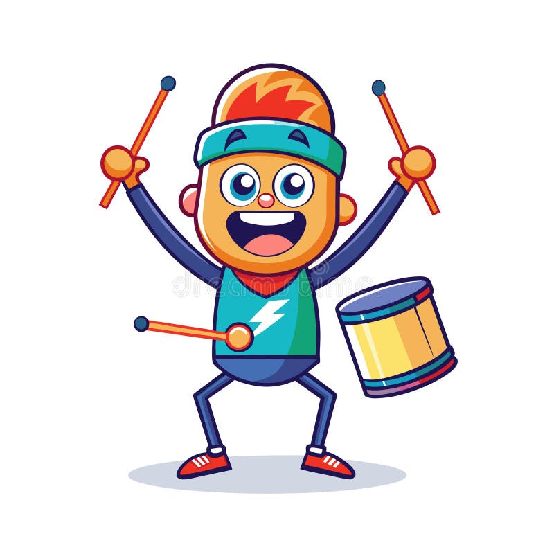 Whimsical Cartoon Drum Player Stock Illustrations – 14 Whimsical ...