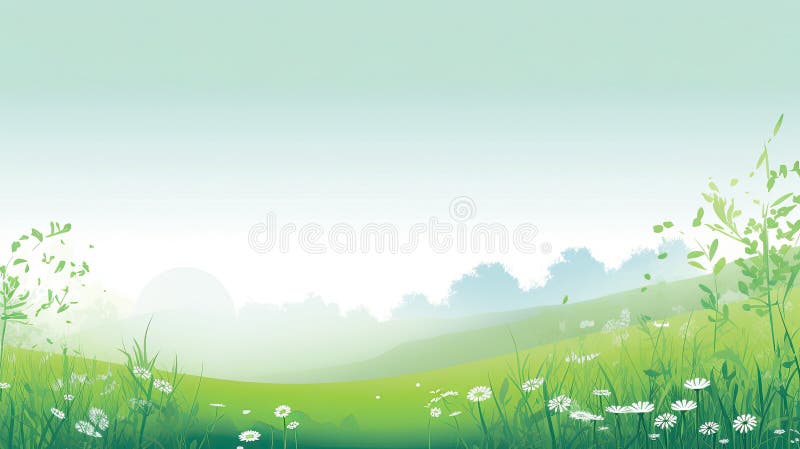 Whimsical Cartoon Landscape Graphic for Wallpaper Stock Illustration ...