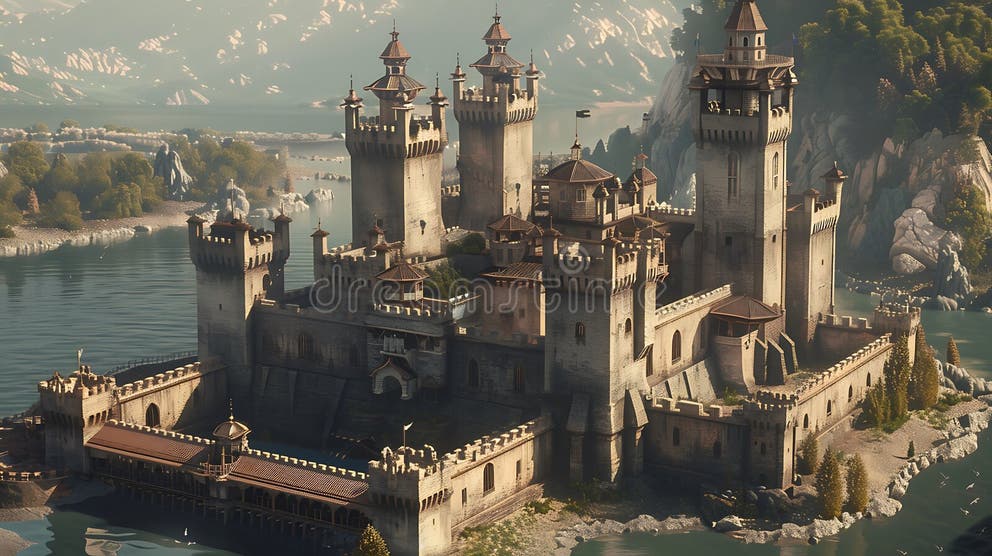 Rustic Treehouse with a Wooden Bridge Connecting To Another Tree Stock ...