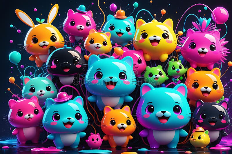 Whimsical Chaos: Generative AI Technology Conjures a Ensemble of Cute ...
