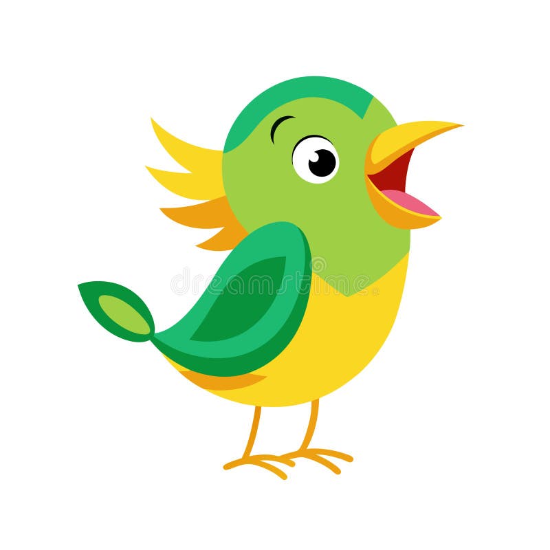 Whimsical Character Design of Chirp the Bird Stock Vector ...