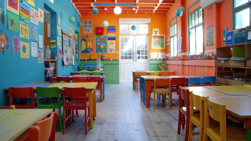 Whimsical Classroom stock illustration. Illustration of colorful ...