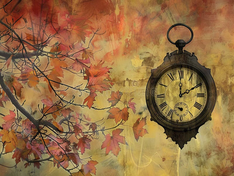 Fall Daylight Savings Time stock illustration. Illustration of daylight ...