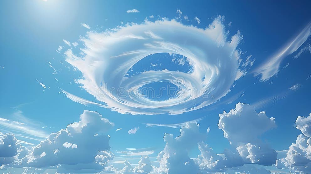 Whimsical Cloud Vortex Illustration Stock Illustration - Illustration ...