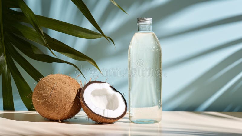 Whimsical Coconut Water Product Photography with Vibrant Colors Stock ...