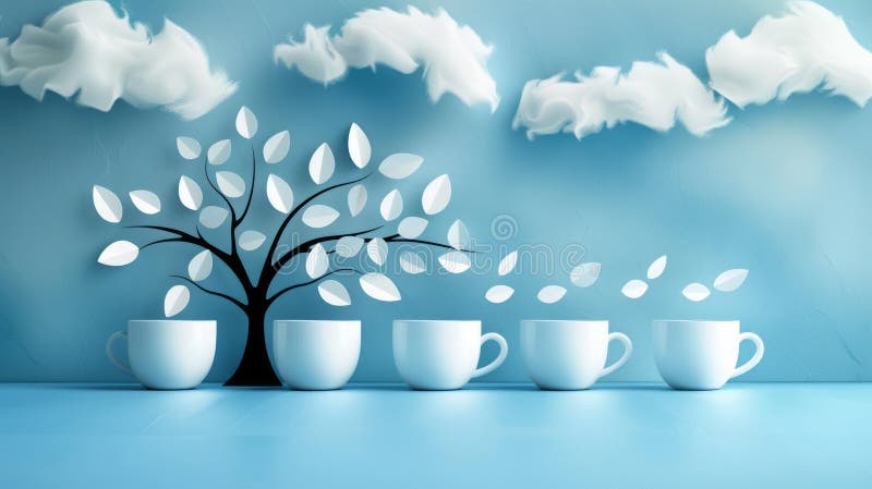 Conceptual Visual Art of Growth and Change Depicted through a Tree and ...