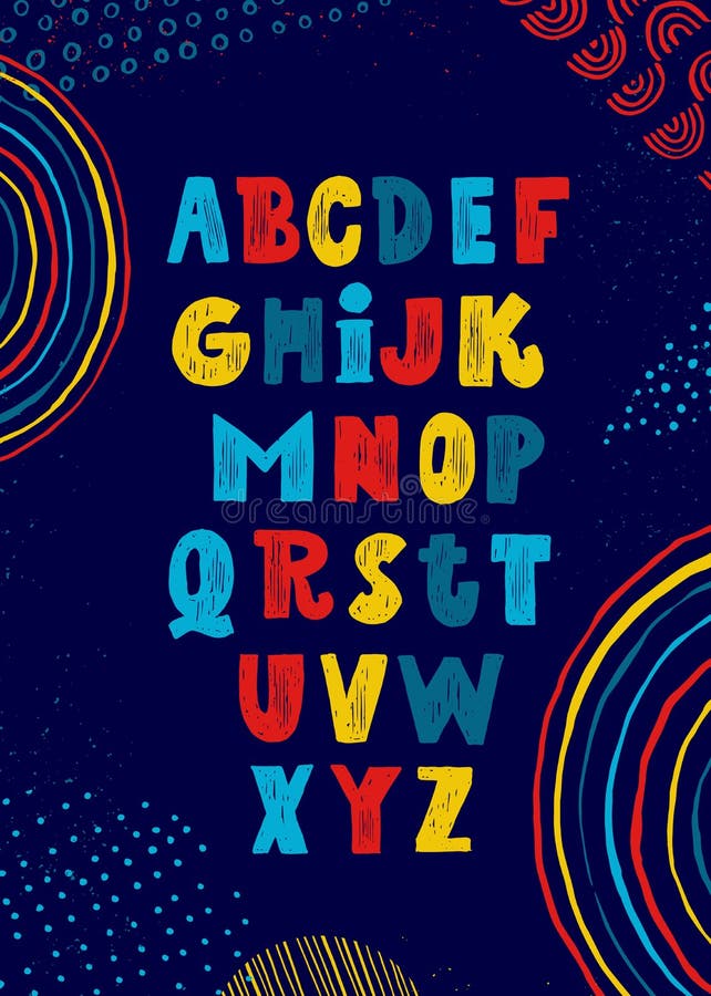 Whimsical Craft Workshop Font on Creative Artistic Textures Background ...