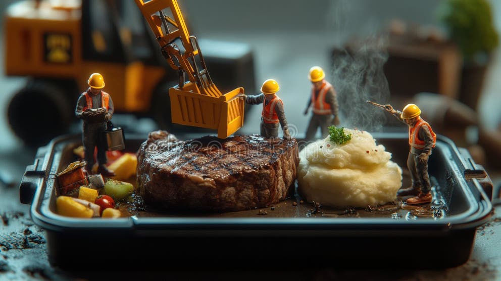 A Whimsical and Creative Food Art Composition Featuring Tiny ...