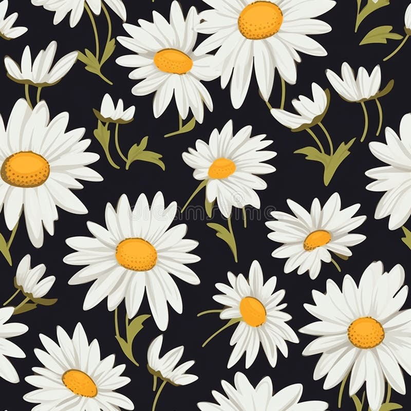 Whimsical Daisy Delight Floral Beauty Stock Illustration - Illustration ...