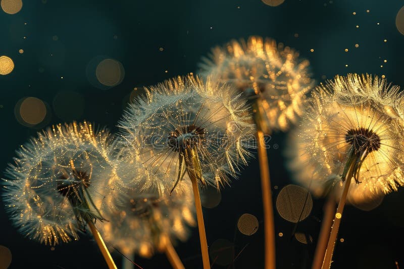 Whimsical Dandelion Abstraction Stock Illustration - Illustration of array, pastel: 303943033