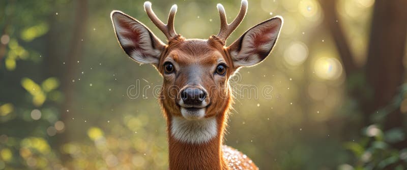 Whimsical Deer Flashing a Friendly Smile Stock Image - Image of ...