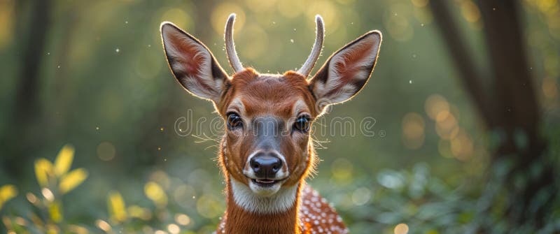 Whimsical Deer Flashing a Friendly Smile. Stock Photo - Image of deer ...