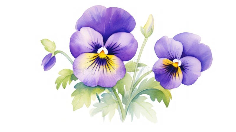 Whimsical Delicate Watercolor of Playful Liveliness AI Generated Stock ...