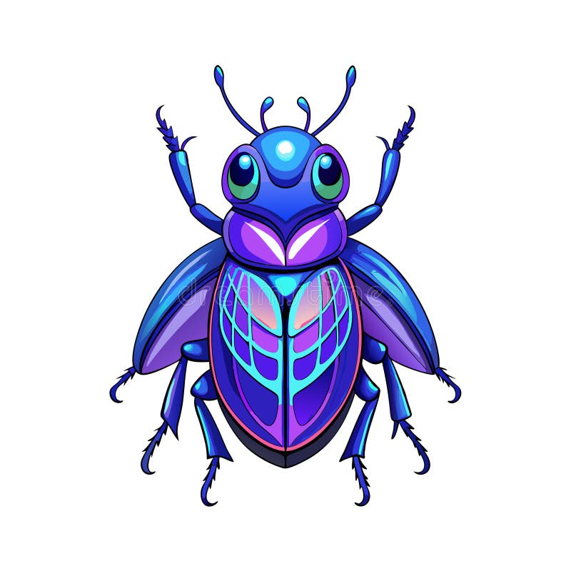 Whimsical Blitz the Bold Beetle Character Design Stock Vector ...
