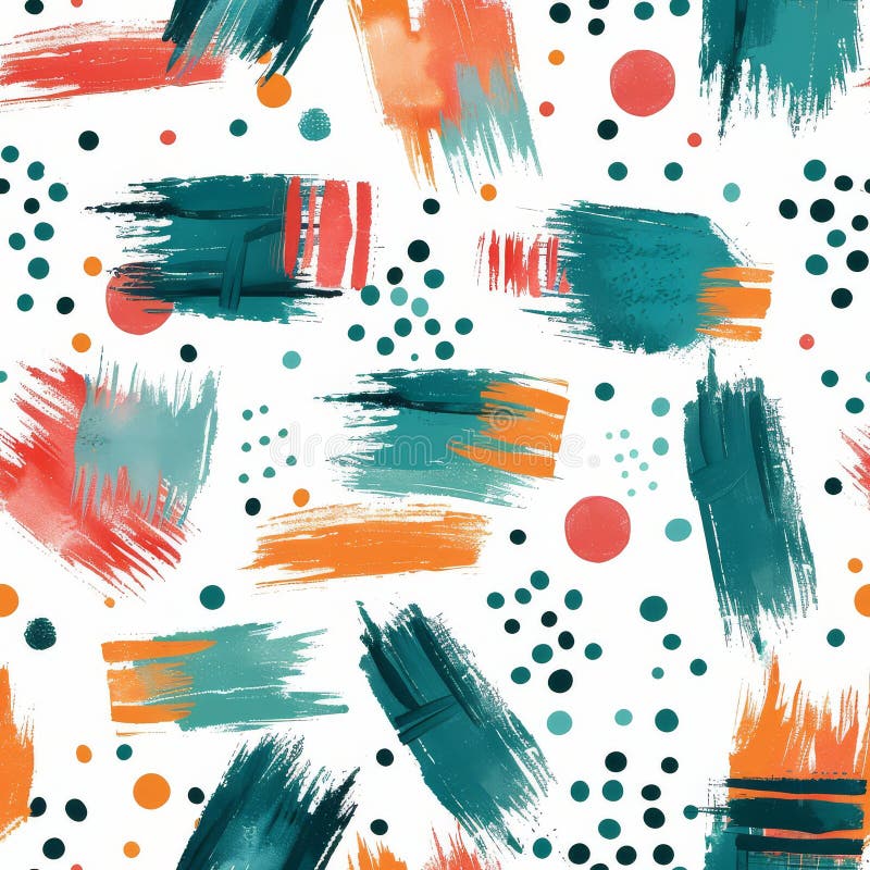 Whimsical Design Featuring Playful Patterns of Color on a White ...