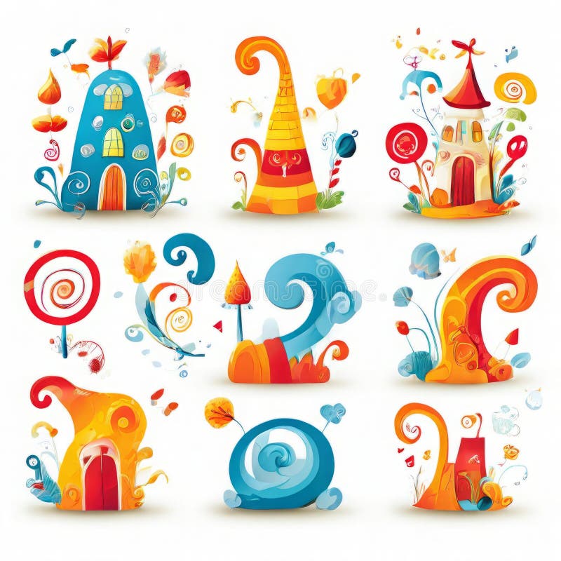 Whimsical Design Slides Slides with Whimsical and Playful Desin Stock ...