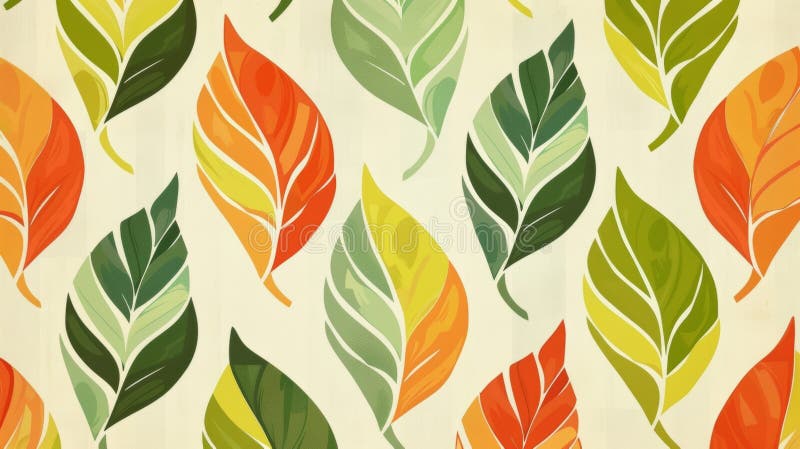 A Whimsical Design Where the Leaf Patterns are Transformed into Playful ...