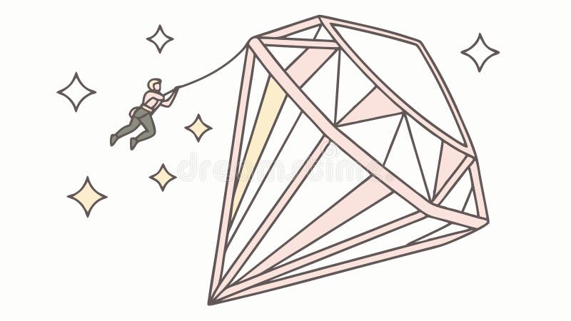 Whimsical Diamond with People and Sparkles, Vector Design Generative AI ...