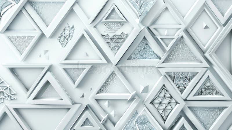 A Whimsical Display of Triangular Frames with Elegant Handdrawn ...