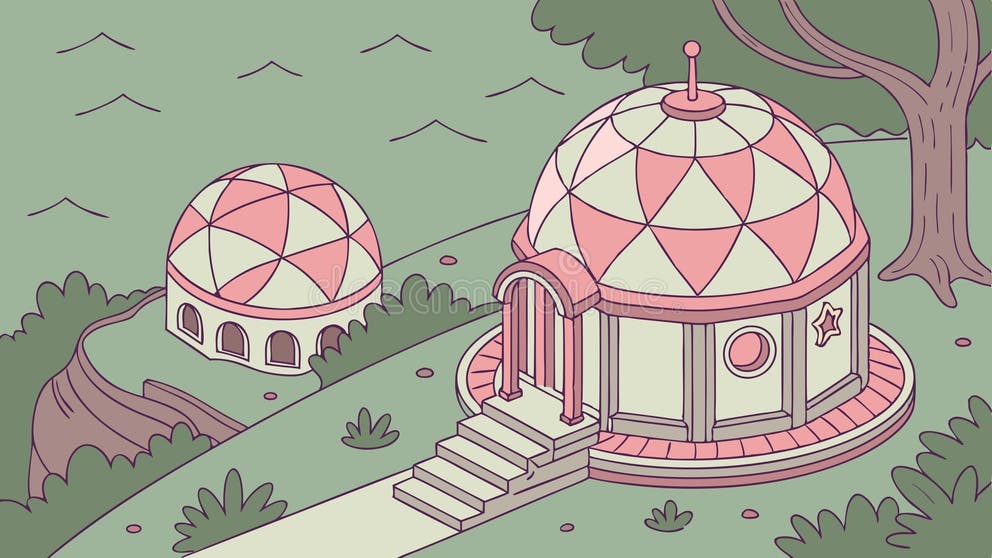 Whimsical Dome Buildings Vector Illustration, Vector Design Generative ...