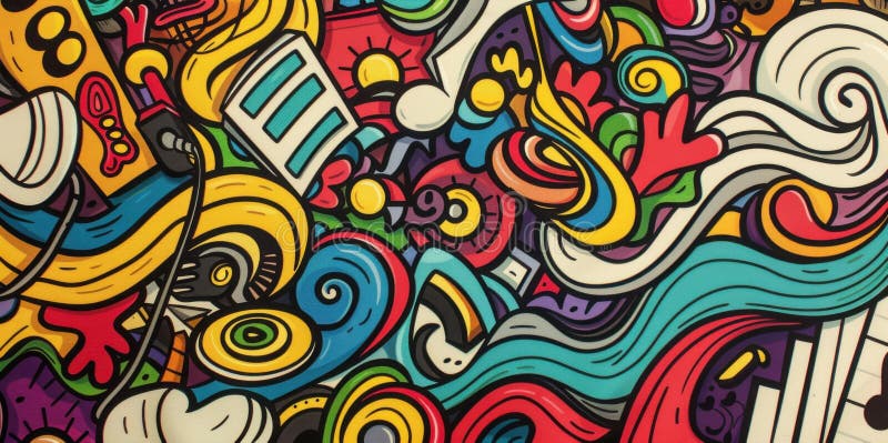 Whimsical Doodles Create a Lively Musical Backdrop, Enhancing Any ...