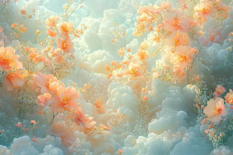 Whimsical Dream Background Filled Soft Colors Fantastical Elements ...
