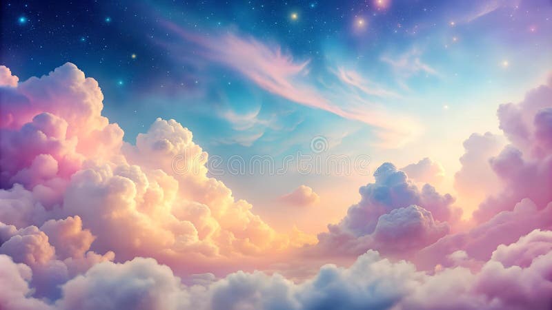 Whimsical Dreamscapes Abstract Cloud Formations in a Pastel Palette AI ...