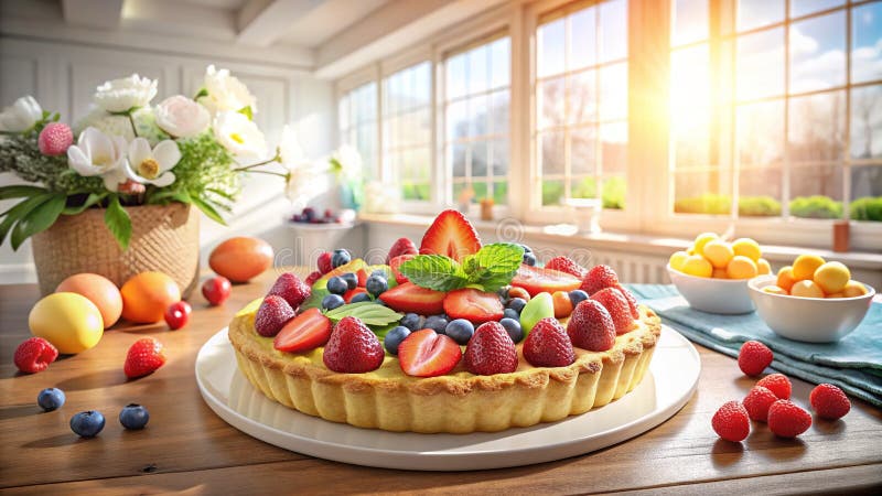 Whimsical Easter EggShaped Berry Tart a Spring Celebration in a Light ...