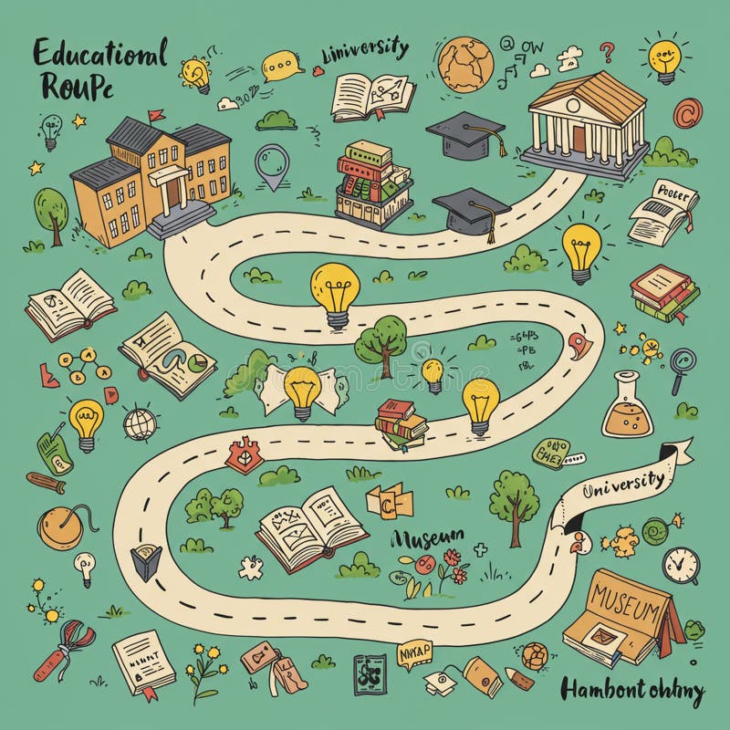 Education Road Map Clipart