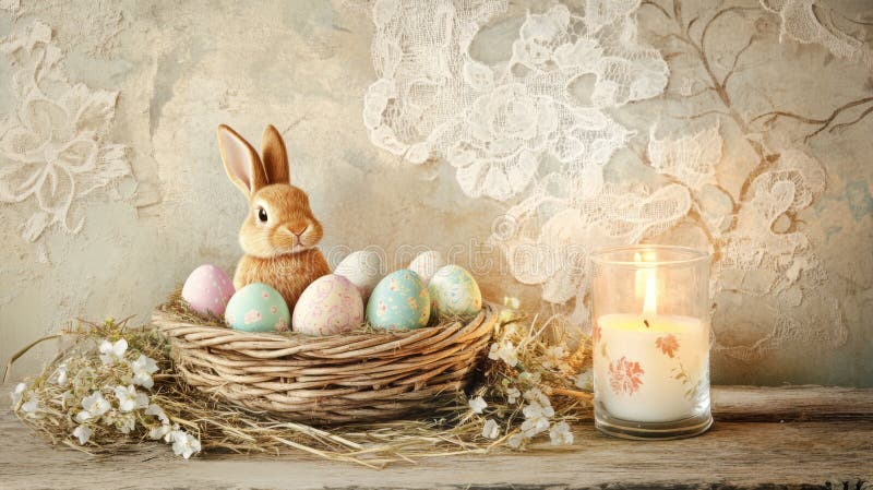 Whimsical and Elegant Easter Bunny Illustrations Stock Illustration ...