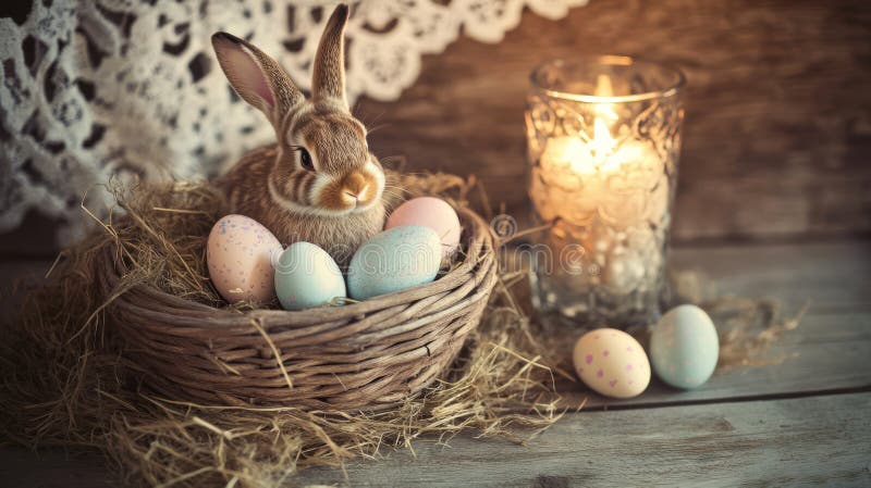 Whimsical and Elegant Easter Bunny Illustrations Stock Illustration ...