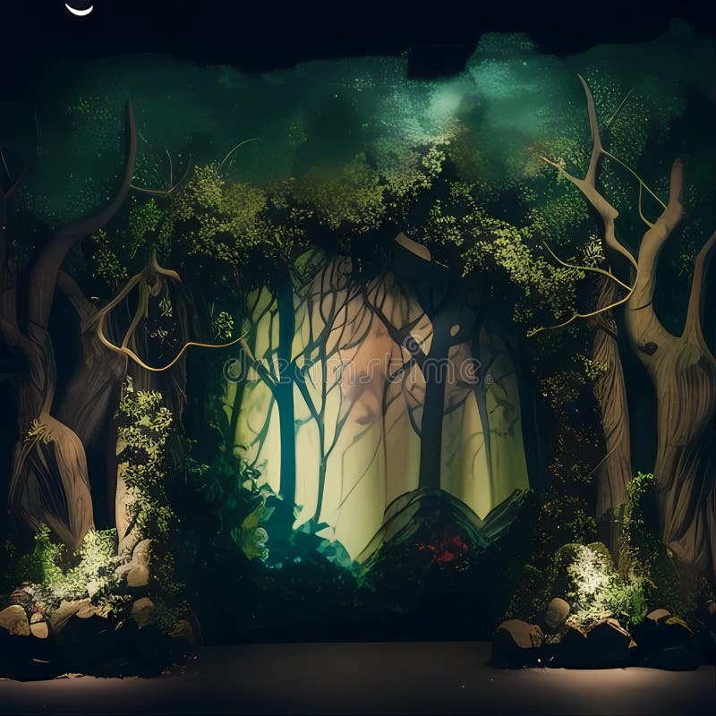 Whimsical Enchanted Forest Wedding Backdrop, Made with Generative AI ...