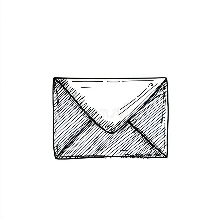 Whimsical Envelope Conveying a Message, Represented As a Doodle Icon ...