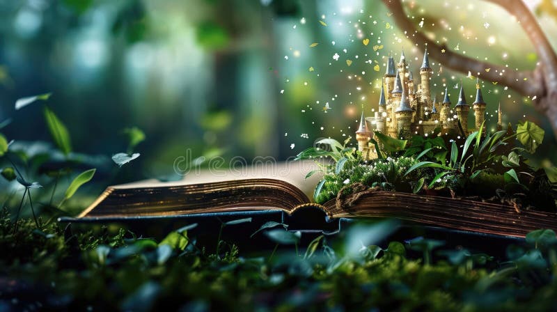 Whimsical Fairy Tale Book Cover Design Stock Illustration ...