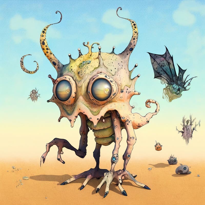 Whimsical Fantasy Monsters AI Generated Halloween Cliparts Artwork ...