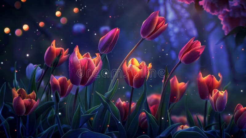 Whimsical Floral Banner for Spring Decor Generative AI Stock ...