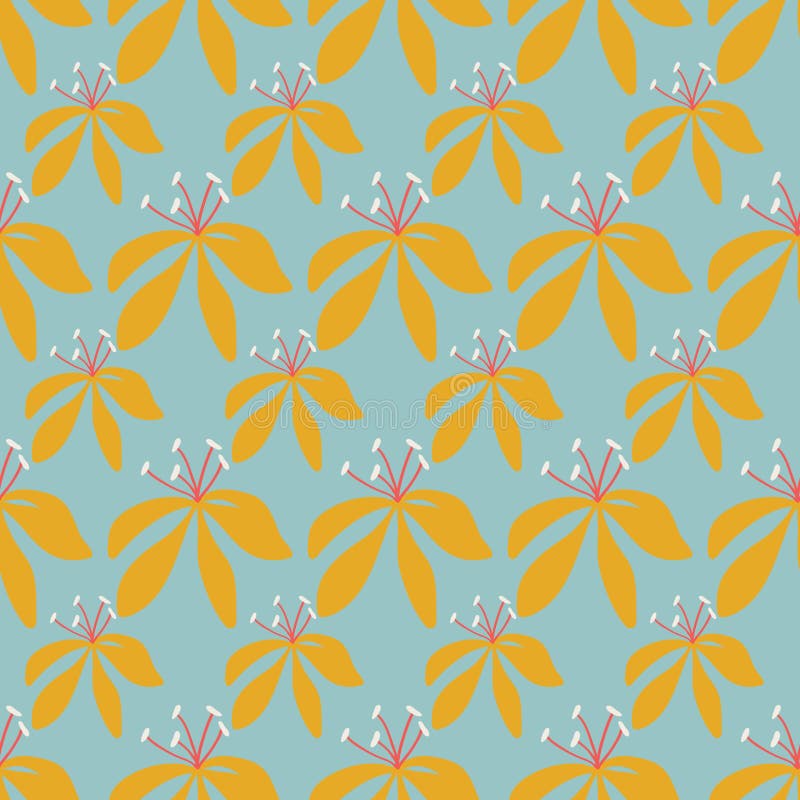 Vector Repeat Seamless Pattern with Small Flowers . Stock Vector ...
