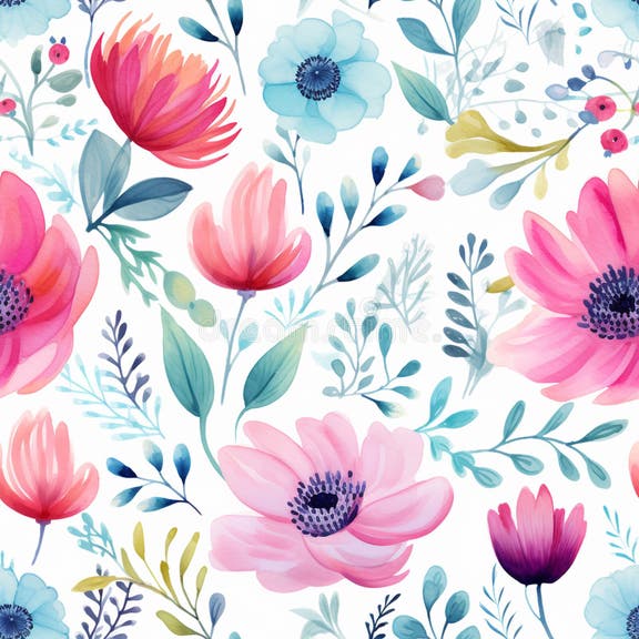 Whimsical Flower Pattern for Crafts Stock Illustration - Illustration ...