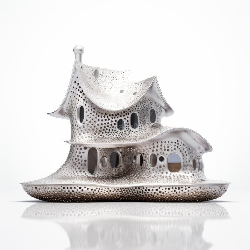 Meticulous Fantasy: Shiny Silver House with Zen Buddhism Influence ...