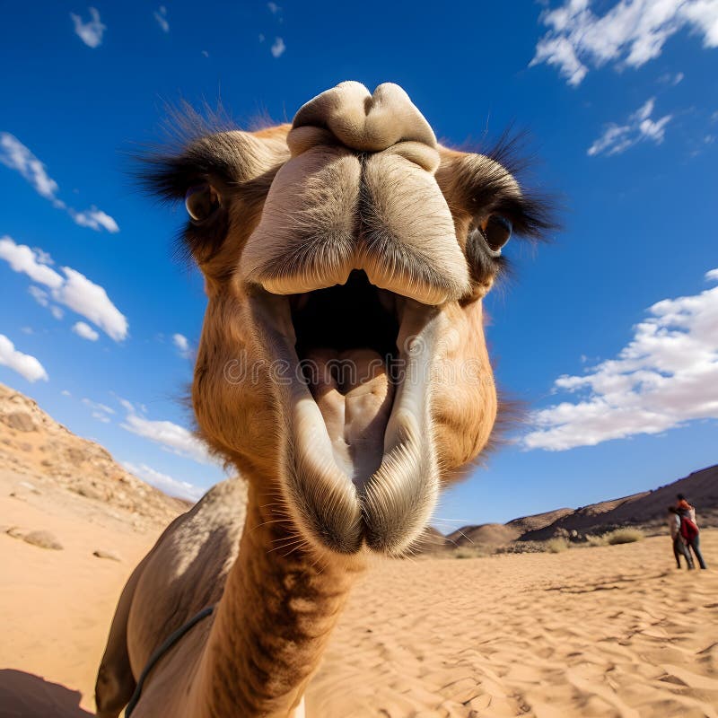 Camel Comedy: Hilarious Close-Up of Big Lips Stock Illustration ...