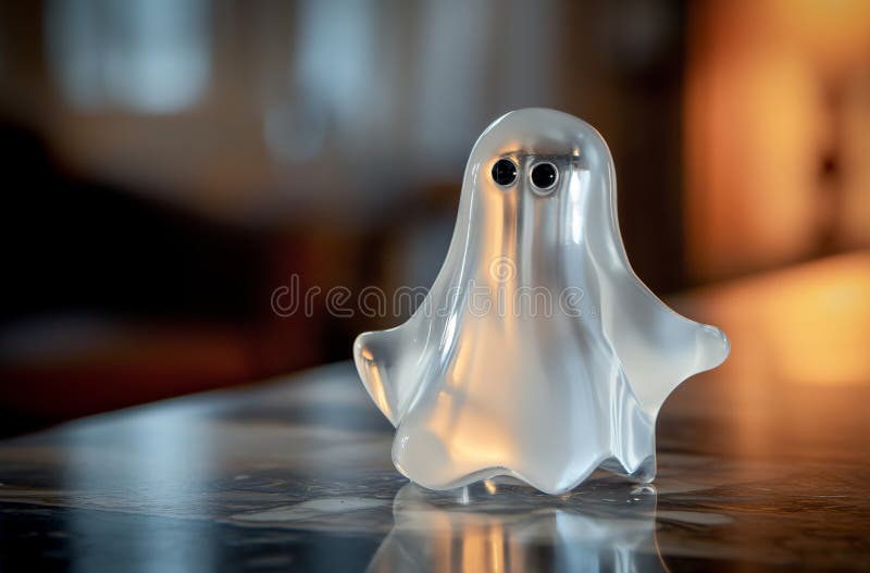 Whimsical Glass Ghost Figurine Stock Photo - Image of decorative, home ...
