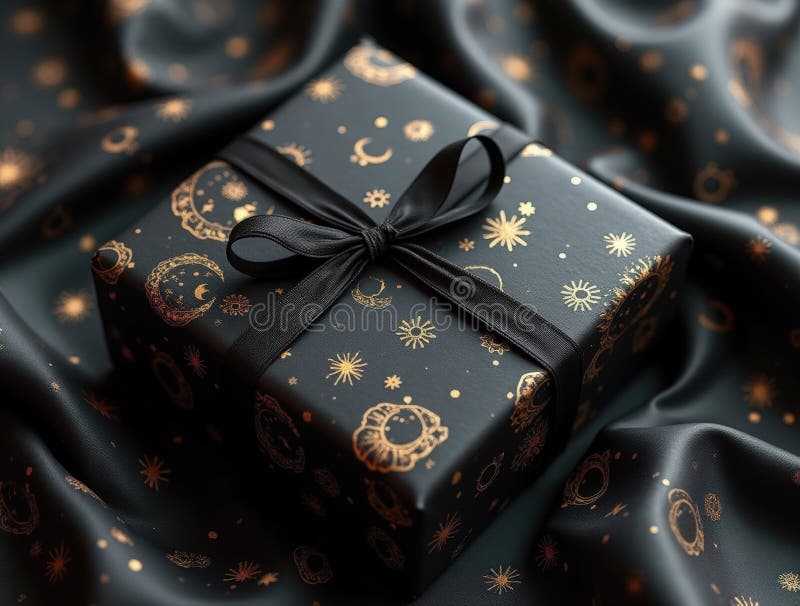 Luxurious Occult Whimsigothic Celestial Gift Wrapping Design Stock ...