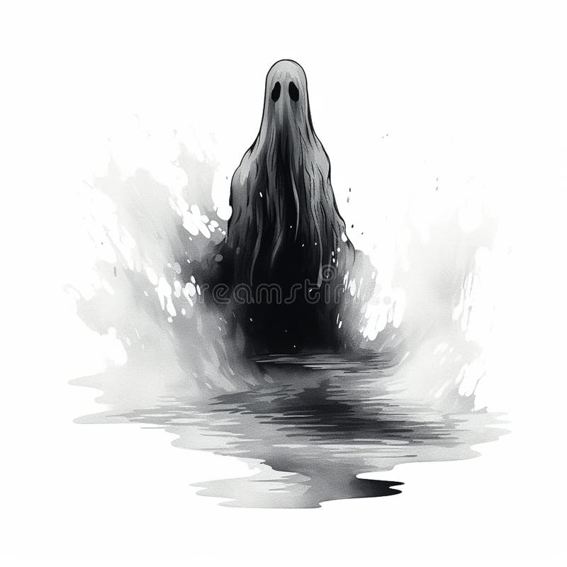 Whimsical Halloween Apparitions Cute Ghosts Stock Illustration ...