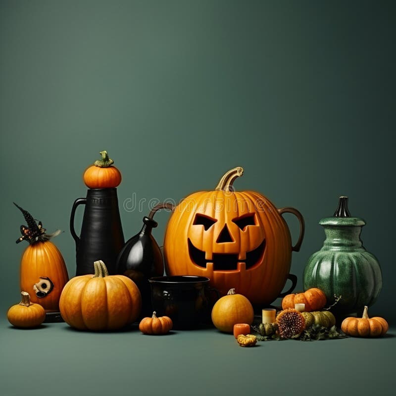 Whimsical Halloween Backdrop Stock Photo - Image of seasonal, wooden ...