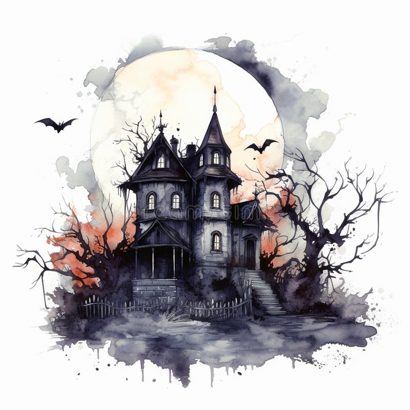 Whimsical Halloween Backdrop Stock Illustration - Illustration of ...