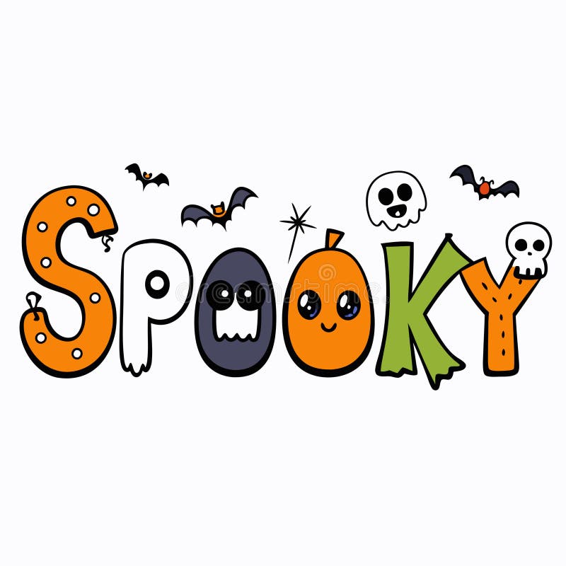 Halloween-themed Text Spells Out Spooky Stock Image - Illustration of ...