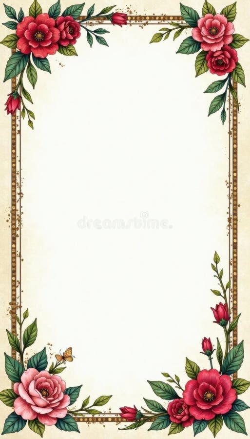 Whimsical Hand Drawn Frames, Vintage Floral Geometric Borders , Leaf ...