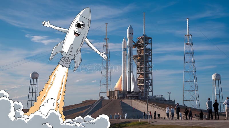 Rocket Launchpad Cartoon Stock Illustrations – 558 Rocket Launchpad ...